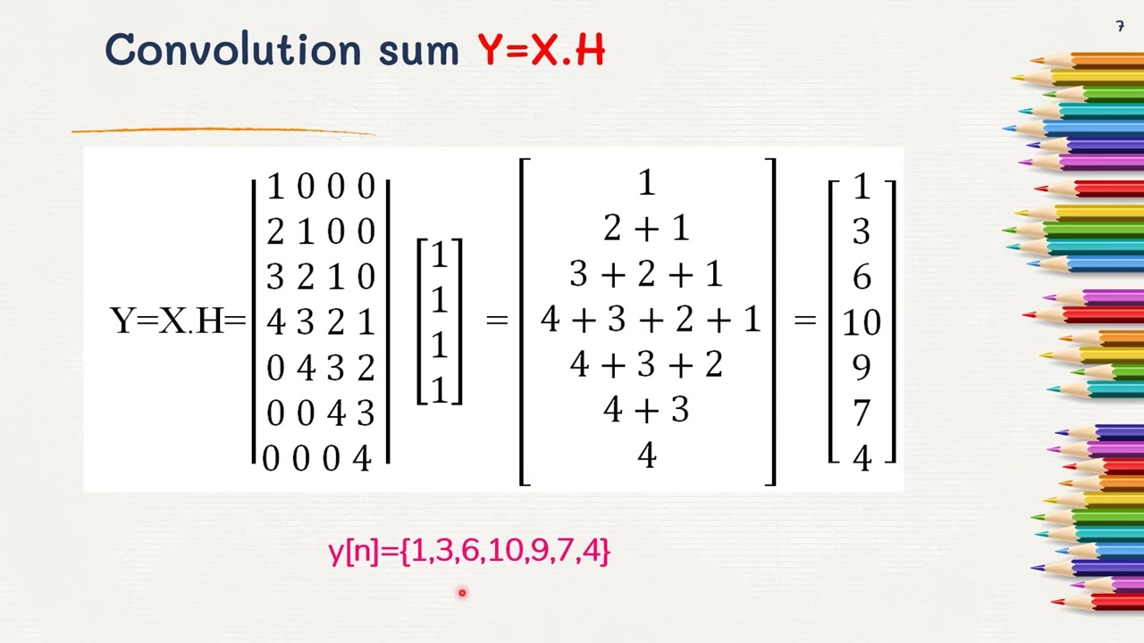2 convolution sum using graphical and matrix method