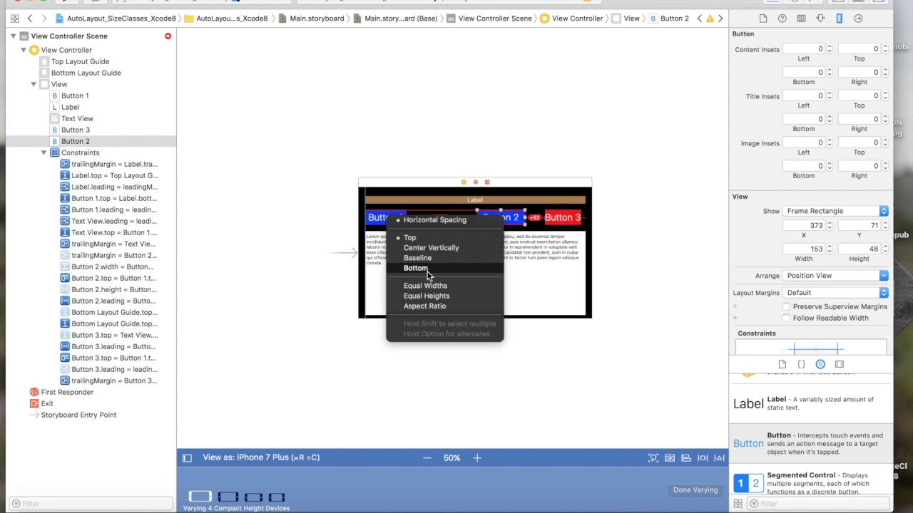 Xcode8 AutoLayout Size Classes