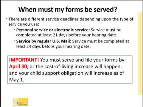 Chapter 3: Affidavit of Service COLA