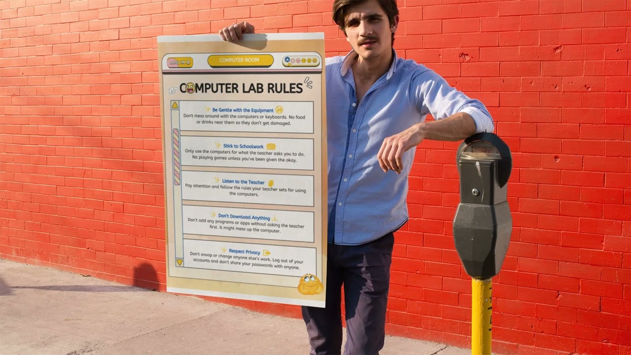 Computer Lab Rules Poster for Classrooms #computerscience #classroomdecor #computerlab