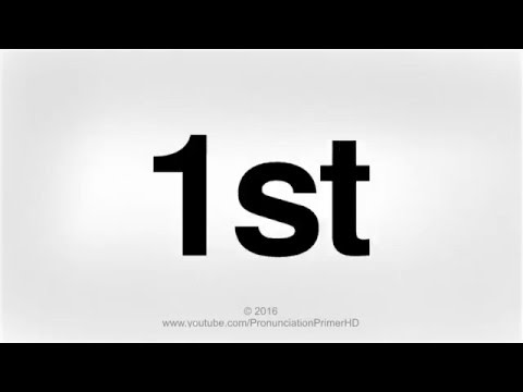 How To Pronounce 1st | Pronunciation Primer HD