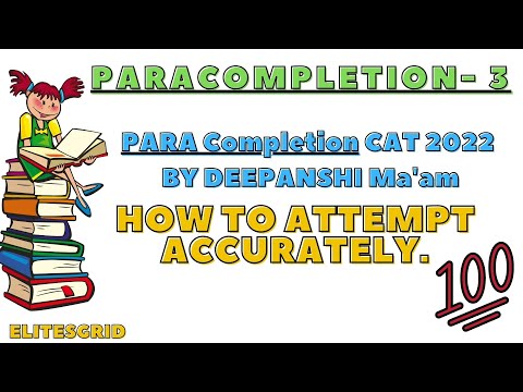 Para Completion Practice - 2 Video Lecture - Verbal Ability and Reading ...