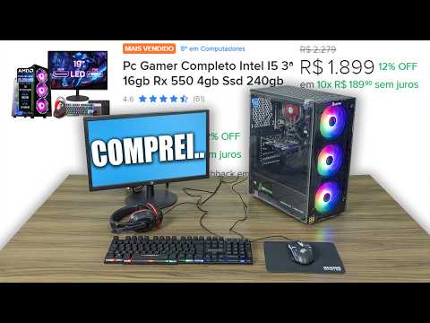 COMPREI O FAMOSO PC GAMER COMPLETO POR 1.899 REAIS DO MERCADO LIVRE