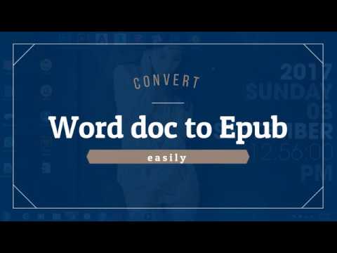 How to convert a Word Docx file to an ePub