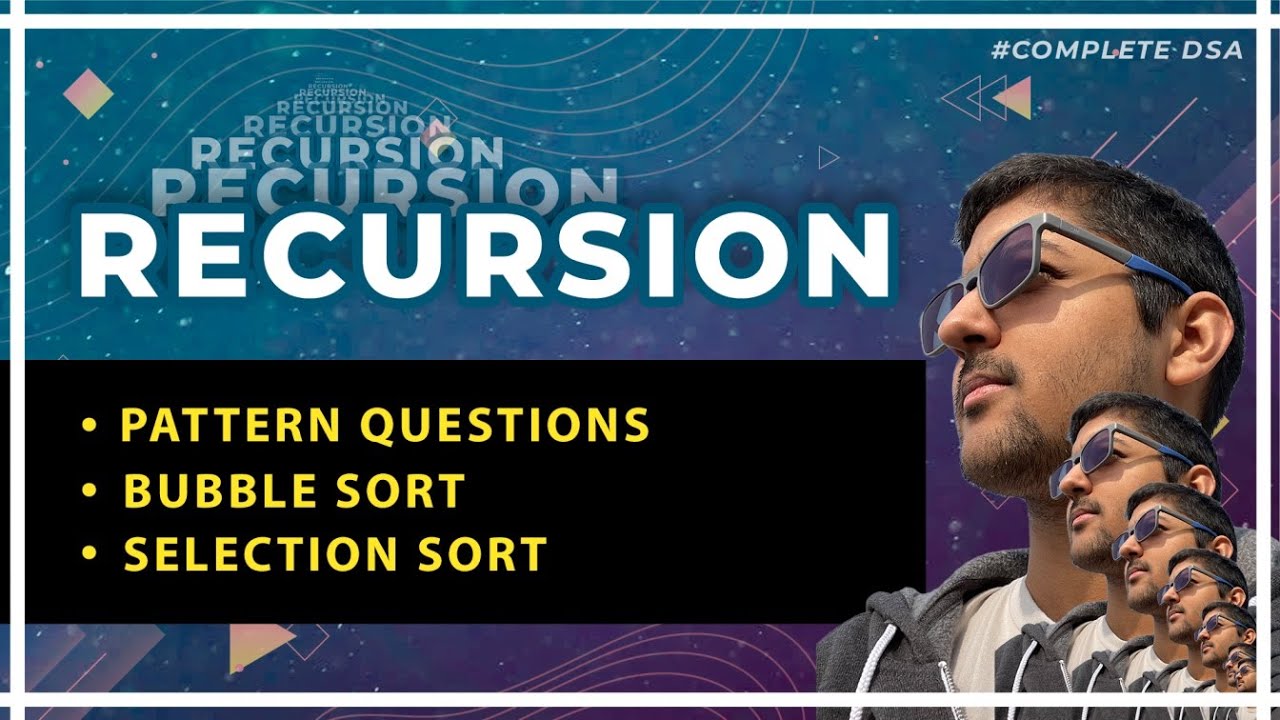 Recursion - Pattern Questions + Bubble Sort + Selection Sort