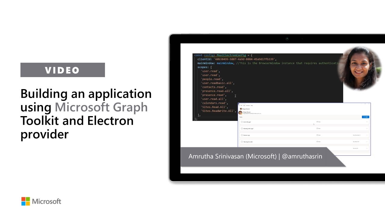 Building an application using Microsoft Graph Toolkit and Electron provider