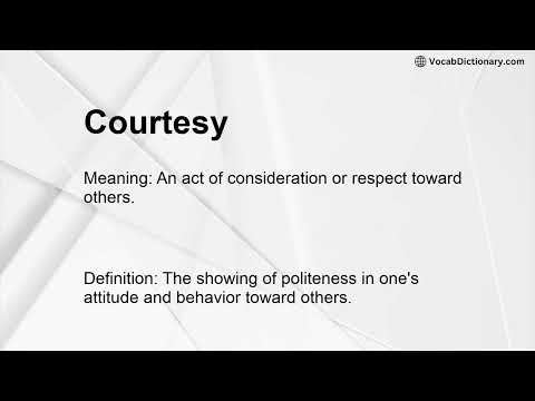 Courtesy Meaning
