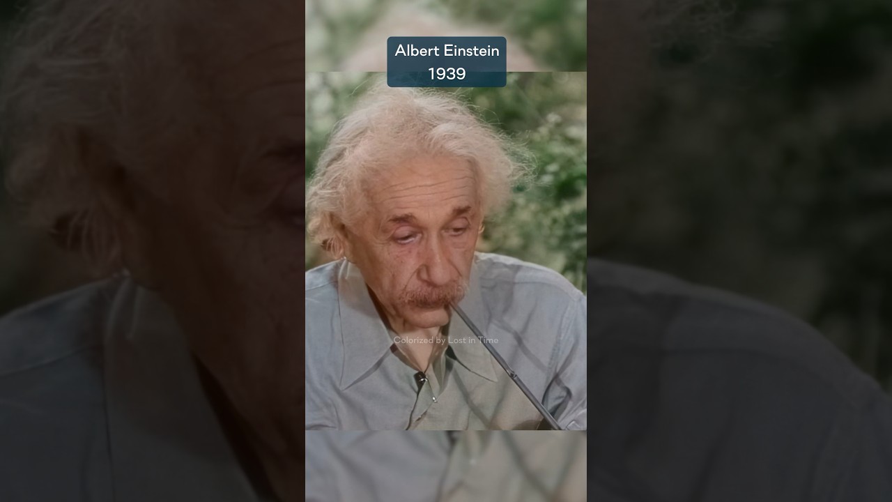 Albert Einstein in 1939 colorized!❤️