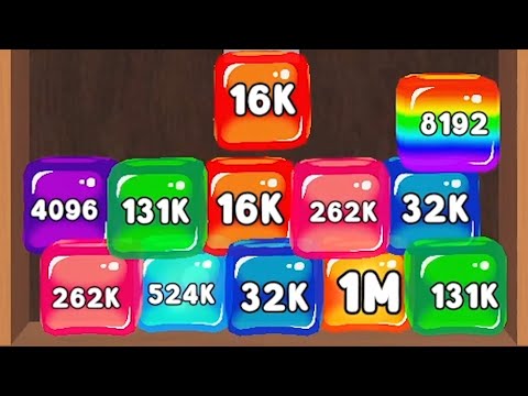 Merge Cube 2048 3D - ASMR Gameplay (Cubes Math, Level Up NumberBlocks Jelly Balls) Part 038