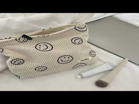 Makeup Bag Travel Toiletry Bag Cute Makeup Brushes Bag Cosmetic Bags for Women Zipper Make