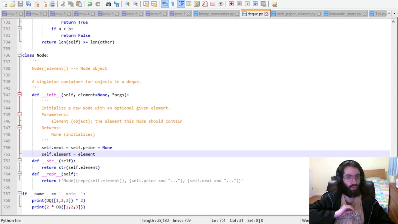 Let's Code Python: Deque, Part 13
