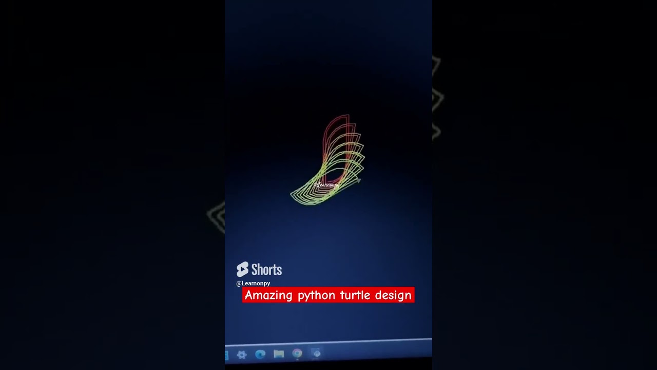 Python Turtle Graphics | Cool Shape Drawing | Python Turtle Video | Learnonpy |  @Python_Shorts ​