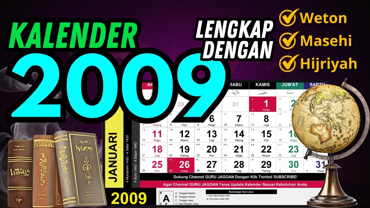 2009: Michael Jackson + Complete Calendar with Weton