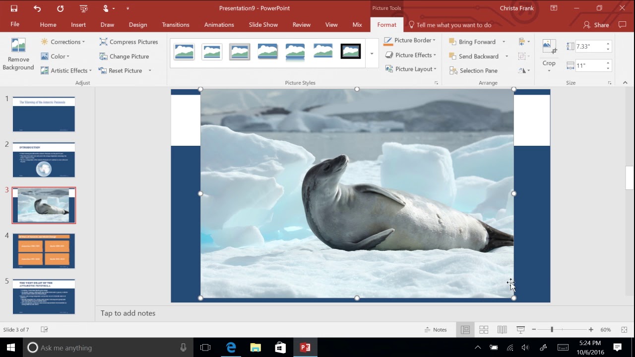 Microsoft PowerPoint 2016 - Module 7: Inserting and Formatting Images