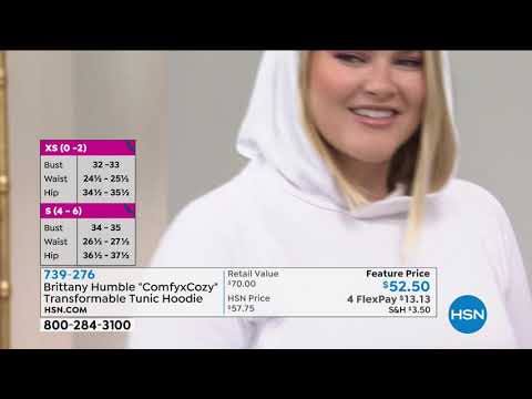 Brittany Humble "ComfyxCozy" "Transformable" Tunic Hoodie
