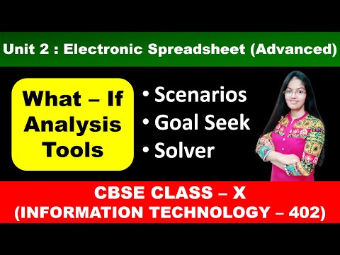 What If Analysis Tools in OpenOffice Calc| Scenarios| Goal Seek |Solver in OpenOffice Cal | Class 10
