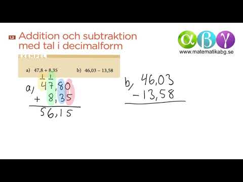 Addition och subtraktion med decimaltal – gamlis2011