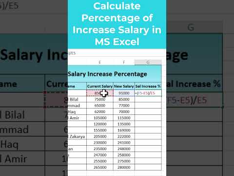 TOP Ms Excel TIPS for Calculating Percentage of Salary Increase