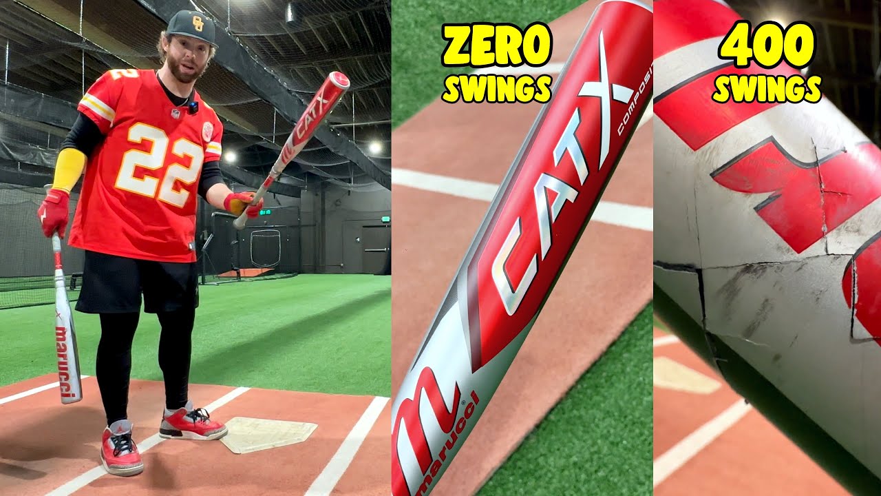 BREAKING-IN a Composite Baseball Bat | Marucci CatX Composite USSSA (broke it in a little too much)
