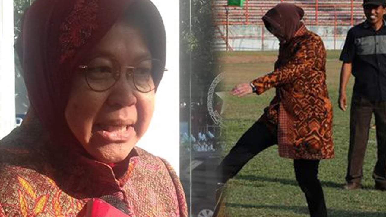 Sepatu Terbang saat Lakukan Tendangan Kick Off, Risma: "Lho lho ...