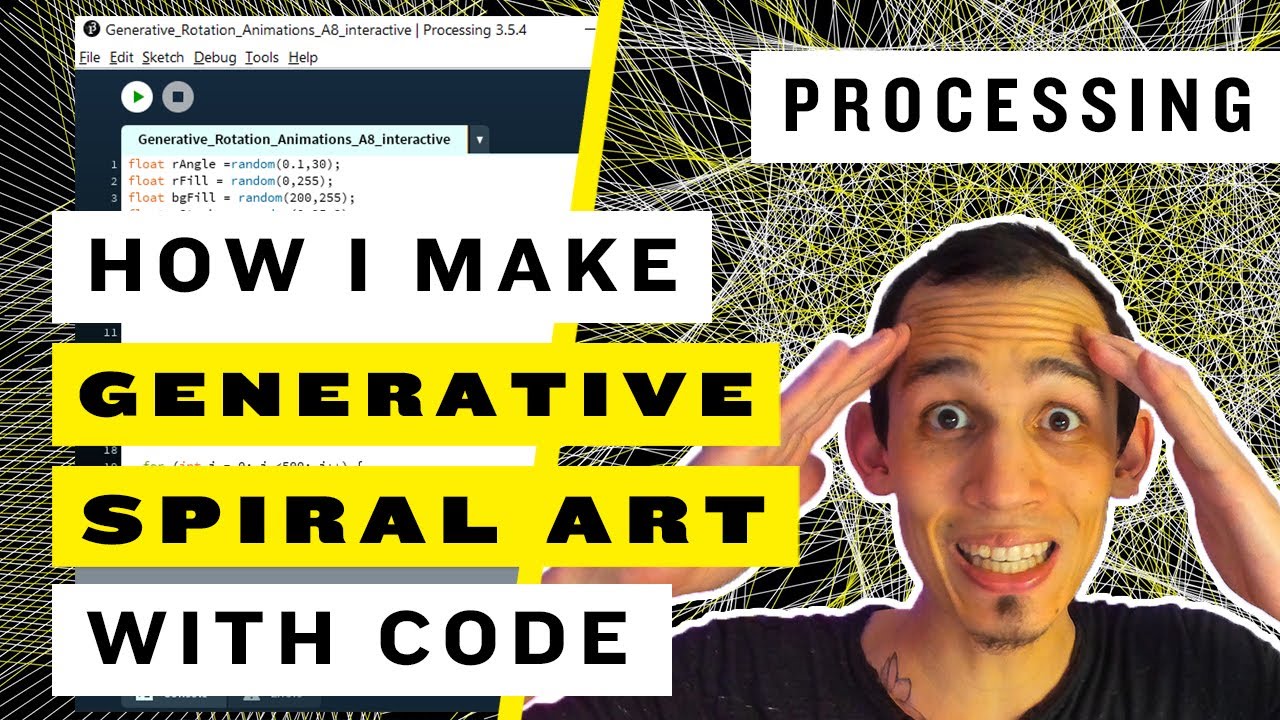 Creative Coding Art Tutorial | How To Code Spiral Generative Art in Processing