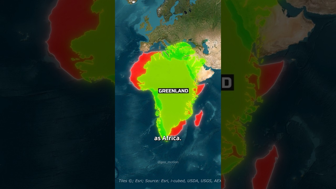 True Size of Greenland😮