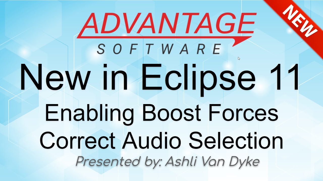 New in Eclipse 11: Enabling Boost Forces Correct Audio Selection