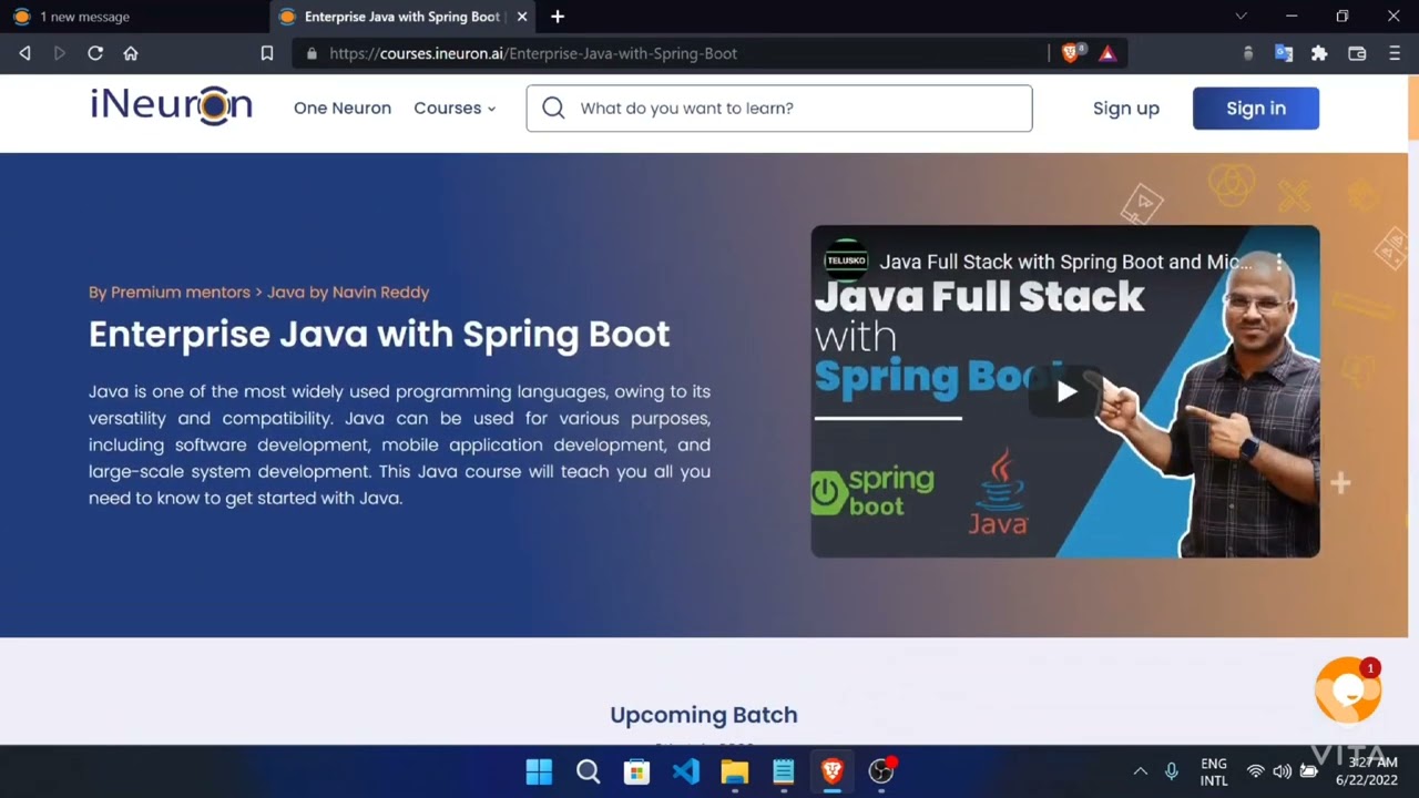 iNeuron Java Course Coupon code | Enterprise Java with Spring Boot | @iNeuroniNtelligence
