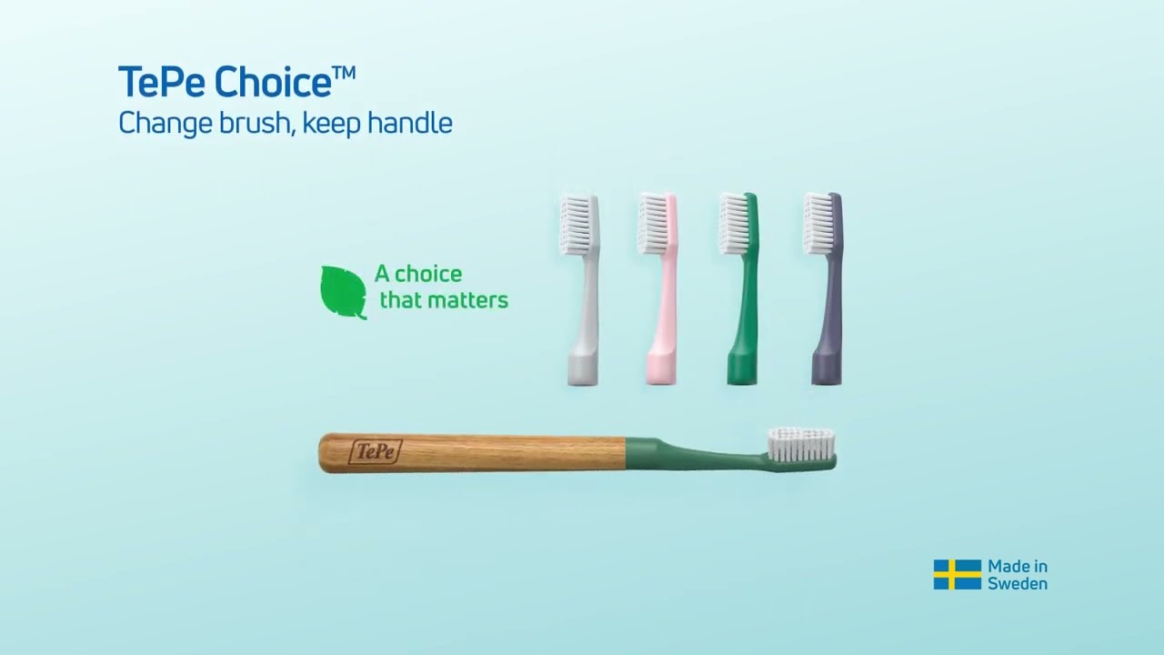 TePe Choice - wooden toothbrush with reusable handle