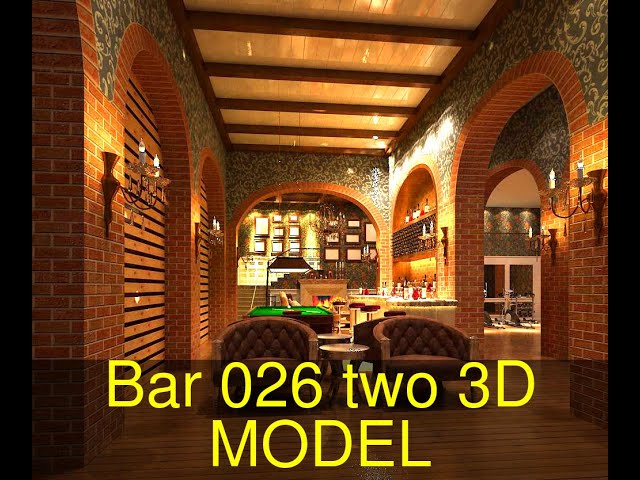 Bar 026 two 3D Model - FlatPyramid
