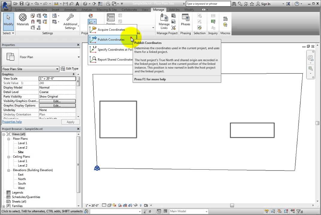 Linking Revit Models by Shared Coordinates