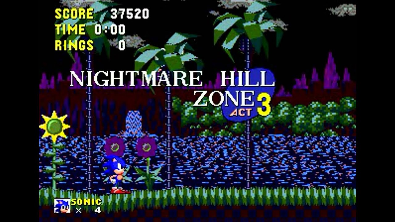 Sonic 1 Nightmare Edition (Genesis) - Walkthrough
