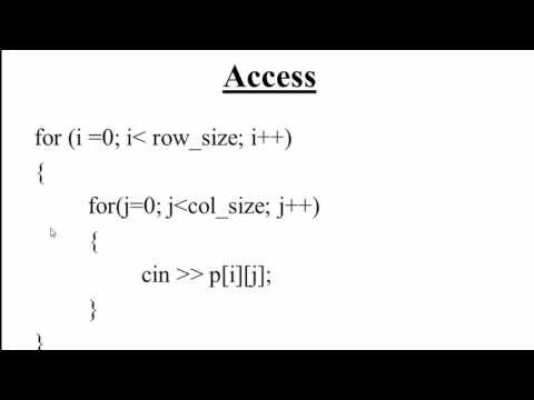Learn 161 Two D Dynamic Memory Allocation New and Delete Operator in C ...