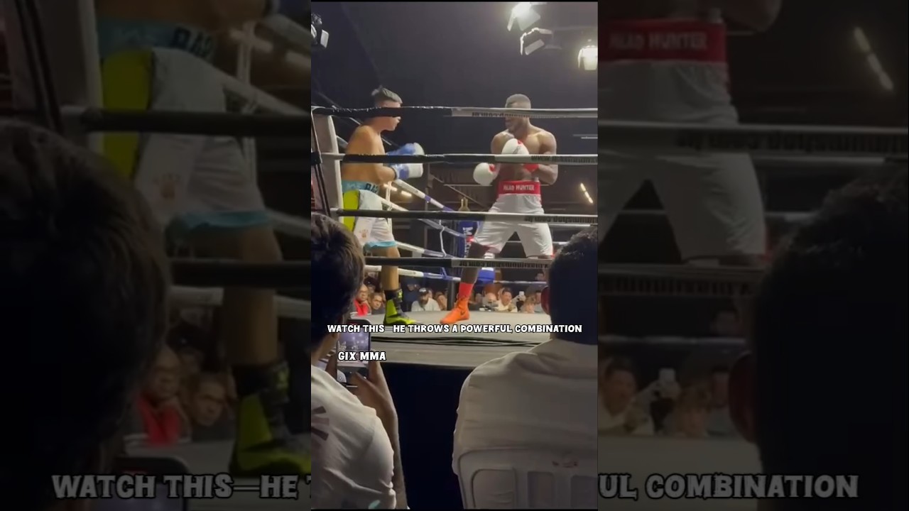 Boxing Punch Sends Him Out of Ring 😳 #shorts