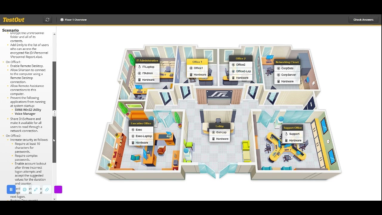 TestOut PC Pro Configure the Windows Operating System