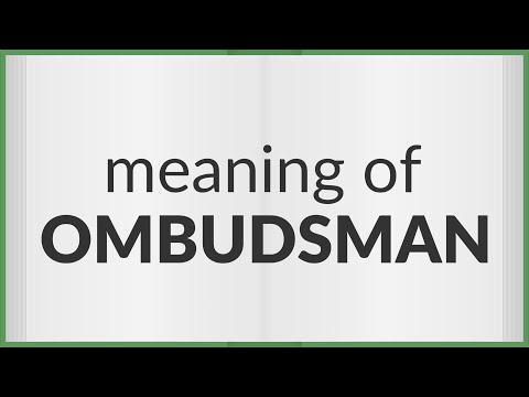 Ombudsman | meaning of Ombudsman