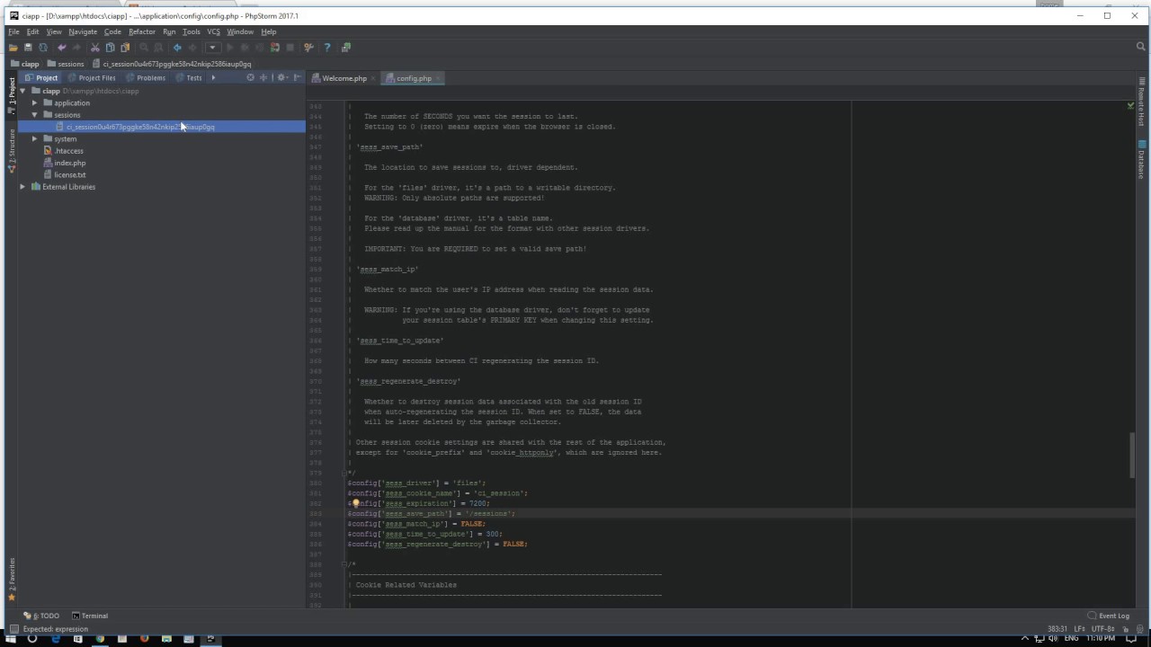 Ep. 02 - Using sessions in CodeIgniter