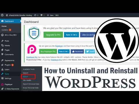 How to Uninstall & Reinstall WordPress for troubleshooting?