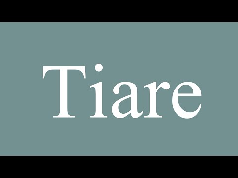 How to Pronounce ''Tiare'' Correctly in French