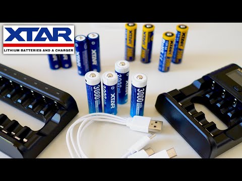 XTAR Rechargeable And Single Time Use Lithium Batteries And Charger Overview