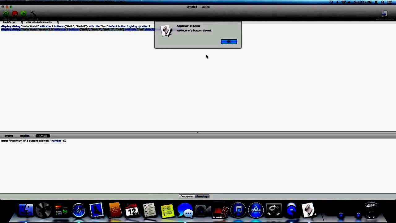AppleScript Tutorials- Episode 1 (Message Boxes, Repeats, Delays)