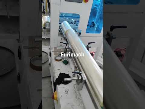 Fully automatic bopp tape slitting machine working with shrink packing machine #furimach #slitting