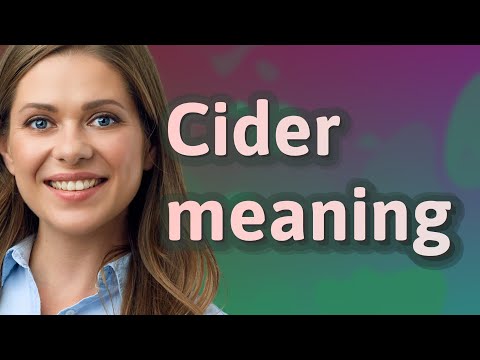 Cider | meaning of Cider