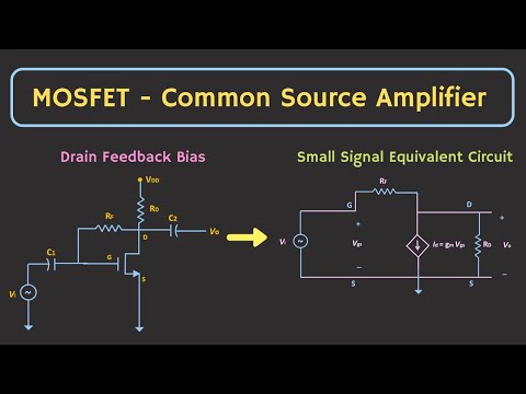 MOSFET Common Source Amplifier - Small Signal Analysis ( Drain Feedback Bias) Video Lecture ...