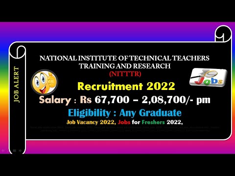 😍 Government jobs 2022:NITTTR Recruitment 2022|Freshers|Job|Jobs|Job vacancy 2022|Latest Job👍☹️💕