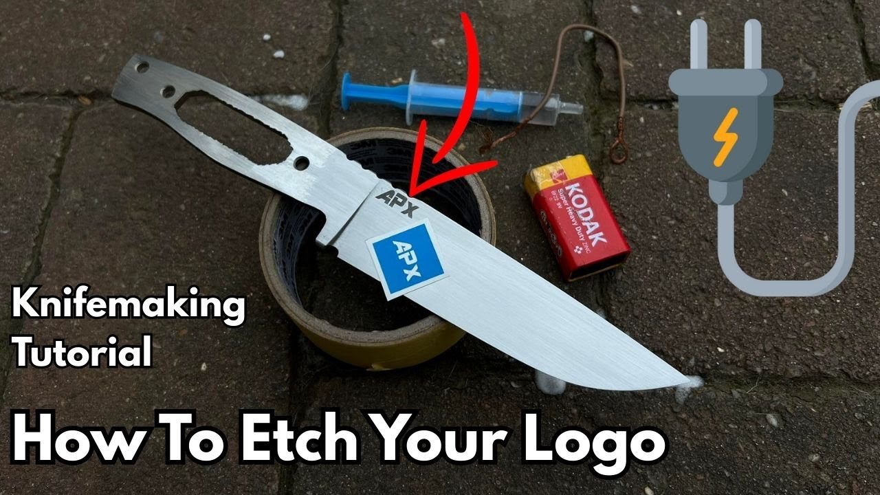 DIY Knife Logo Etching Using Electrolysis!