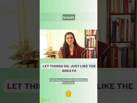 Let Things Go, Just Like The Breath #mentalhealth #innerawareness #meditation #mindfulness #shorts