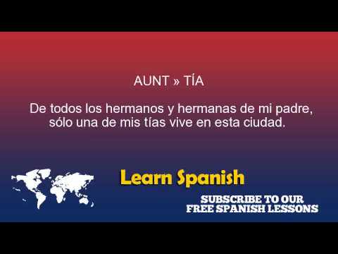 Aunt in Spanish