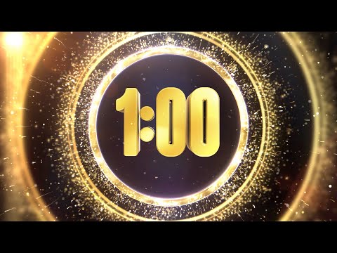 2025 Golden Countdown Timer | 1 Minute 🎉✨