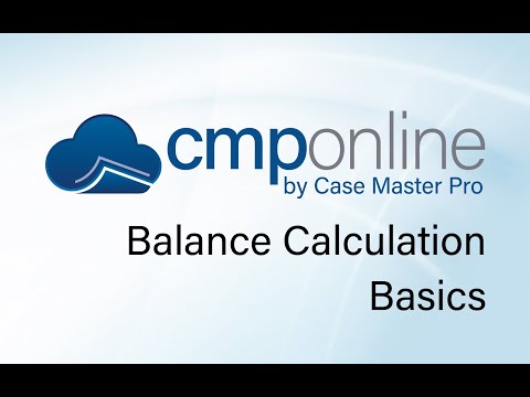CMPOnline - Balance Calculation Basics